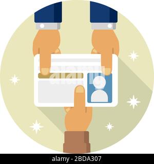 Wir freuen uns auf einen neuen Führerschein ( Ausweis ). Vektorgrafiken ...