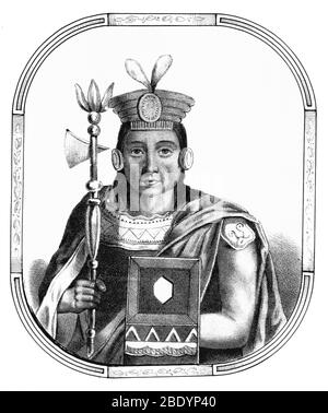 Das Porträt von Sinchi Roca, dem zweiten Inka, ist eines von 14 ...