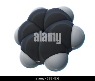 Molekulares Modell des Benzol Stockfotografie - Alamy