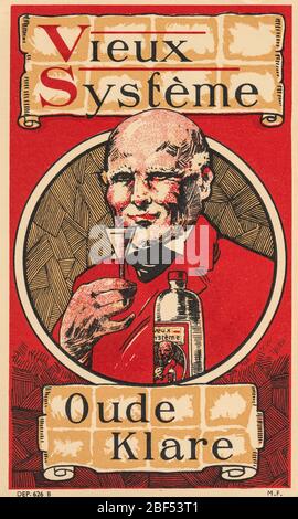 Seltener stilvoller, unbenutzter und neu dekorierter Vintage Jenever ...