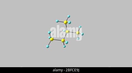 Isopentan oder Methylbutan ist ein verzweigtes Alkan mit fünf ...