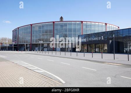 Messe Westfalenhallen Dortmund - Eingang Messe West, Wiederaufbau, in ...