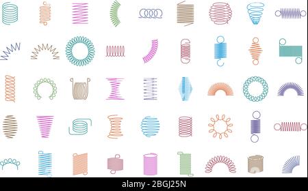 Symbol für lineare Spirale. Gekrümmte Linie. Schwarzer Drall. Gewellter ...