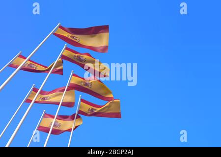 Offizielle spanische Nationalflagge. Patriotisches Symbol, Banner ...
