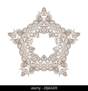 Rahmen rund Set Dekoration Vorlage. Dekorative Bordüre Vintage Kreis ...