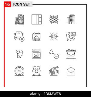 Satz von Car Audio Symbole. Lautsprecher Treiber. Vektor, dünne Linie ...