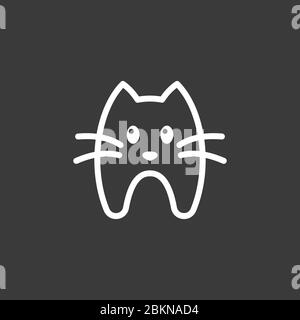 Kitty Vector Symbol. Katzensymbol im Hintergrund isoliert Stock ...