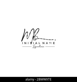 MB Brief Unterschrift Logo Vorlage Elegantes Design Logo Zeichen Symbol ...