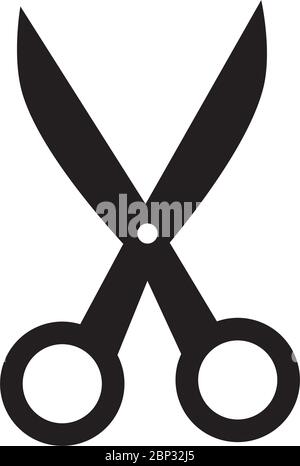 Schere silhouette Symbol. Schwarze und weiße Vector Illustration auf ...