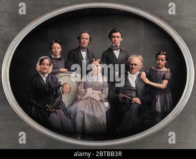 Portrait der Prime-Familie, Oktober 1852. Die Hauptfamilie war eine ...