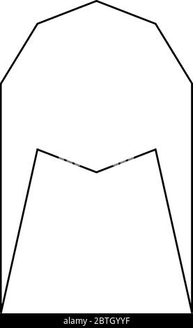 Zwölf-seitig Polygon, alle Seiten sind ungleich in der Länge und ...