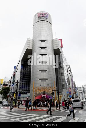 A photo shows the Shibuya 109 fashion complex(C) in Tokyo on April 27 ...
