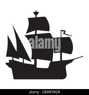 Segelboot Piktogramm, Schiff Symbol Vektor Stock-Vektorgrafik - Alamy