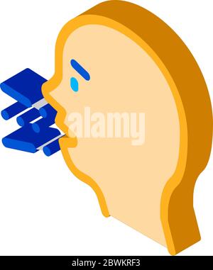 Vektor-Illustration von Emoticon mit einem Taschentuch, kalt Konzept ...