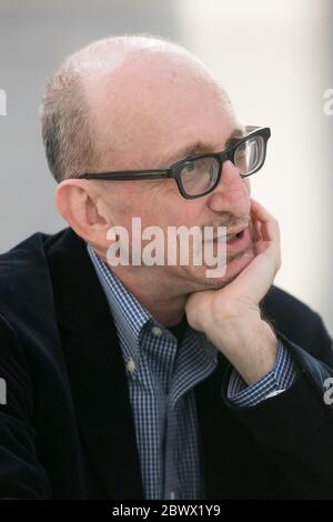 WNYC radio talk show host Brian Lehrer poses in press room at the 67th ...