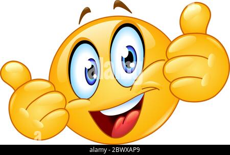 Emoticon, Daumen hoch Stockfotografie - Alamy