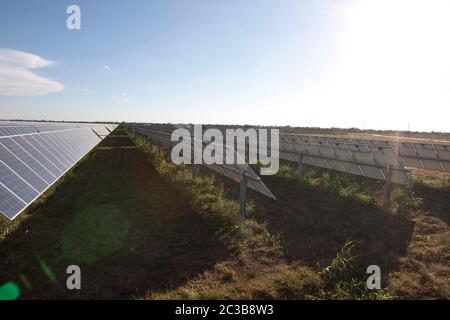 Webberville Solarpark, der größte aktive solar-Projekt von jedem ...