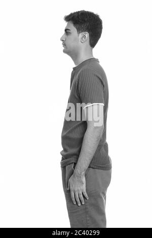 Profil anzeigen von jungen schönen persischen Mann Stockfotografie - Alamy