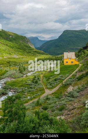 Blick vom Bahnhof Myrdal Norwegen Stockfotografie - Alamy