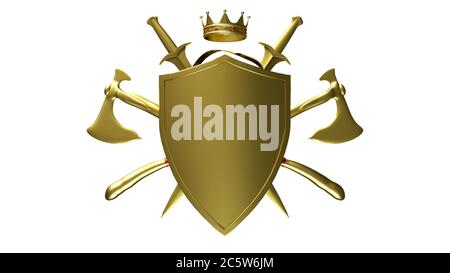 Schwert-Wappen-Schild-Emblem Stockfotografie - Alamy