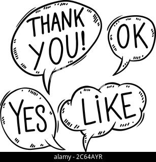 Comic Lettering Danke. Comic Sprechblase mit emotionalem Text Danke ...