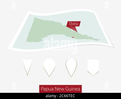 Stadtplan von Port Moresby, der Hauptstadt von Papua New Guinea Stock ...