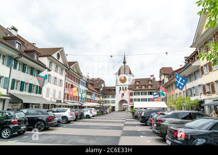 Willisau, LU / Schweiz - 3. Juli 2020: Historische Altstadt von ...