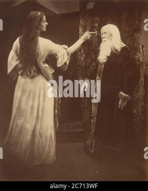 Julia Margaret Cameron - Vivien und Merlin Stockfotografie - Alamy