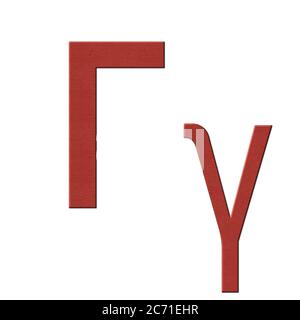 Gamma-Zeichen. Gamma-Buchstabe, griechisches Alphabet-Symbol, Leerraum ...