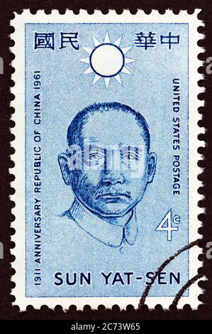 Sun Yat-Sen, Briefmarke, China, 1938 Stockfotografie - Alamy