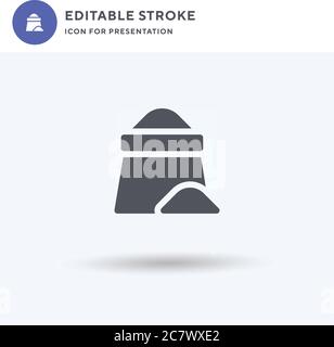 Mehl Symbol Vektor, gefüllt flache Zeichen, feste Piktogramm isoliert ...