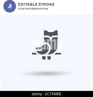 Eule Icon Vektor, gefüllt flaches Zeichen, solides Piktogramm isoliert ...