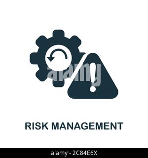 Risk Management Symbol. Monochrom Design aus der Sammlung. UI. Pixel ...