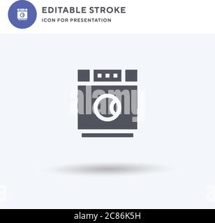 Wäscherei Symbol Vektor, gefüllt flache Zeichen, solide Piktogramm ...