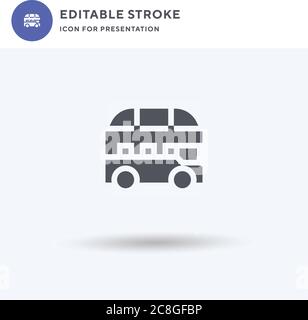 Camper Icon Vektor, gefüllt flaches Zeichen, solides Piktogramm ...
