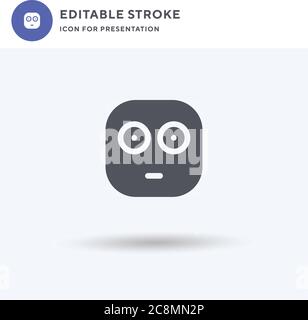 Peinlich Icon Vektor, gefüllt flache Zeichen, solide Piktogramm ...