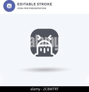 Vomit Symbolvektor, gefülltes flaches Zeichen, solides Piktogramm ...