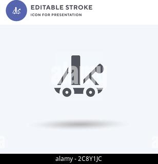 slingshot Katapult Logo Vektor Symbol Design Stock-Vektorgrafik - Alamy