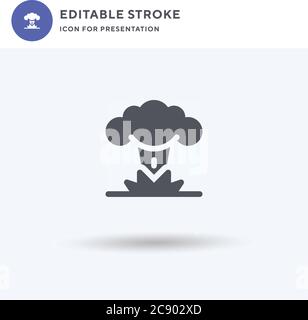 Explosion Symbol Vektor, gefüllt flache Zeichen, solide Piktogramm ...