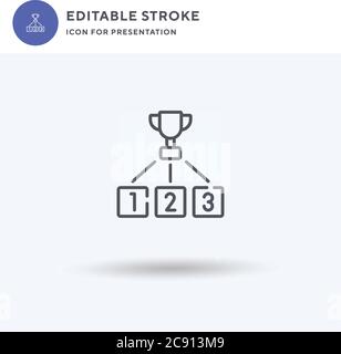 Ranking Icon Vektor, gefüllt flache Zeichen, solide Piktogramm isoliert ...