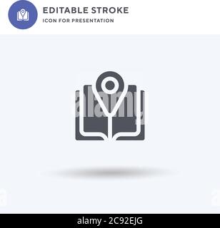 Das offene Buch-Icon. Handbuch und Tutorial, Anleitung Symbol. Flache ...