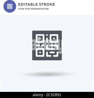 QR Code Icon Vektor, gefülltes flaches Schild, solides Piktogramm ...