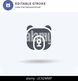 Vektor-Illustration der Eisbär silhouette Stock-Vektorgrafik - Alamy