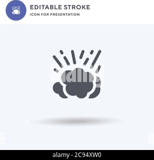 Explosion Symbol Vektor, gefüllt flache Zeichen, solide Piktogramm ...