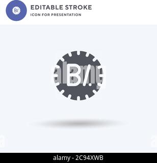 Panamaischer Balboa Währung Symbol Symbolbild, Vektor-illustration ...