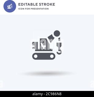 Bagger - Bagger machine Symbol Vektor Stock-Vektorgrafik - Alamy