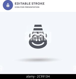 Monkey Icon Vektor, gefüllt flache Zeichen, solide Piktogramm isoliert ...