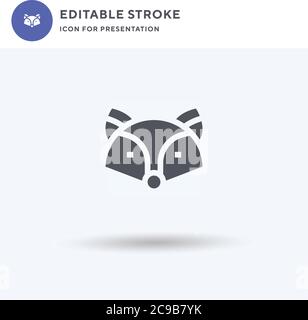 Fox-Icon-Vektor, gefüllt flache Zeichen, solide Piktogramm isoliert auf ...