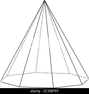 Die Basis ist ein Achteck und die Gesichter sind gleichschenklige ...