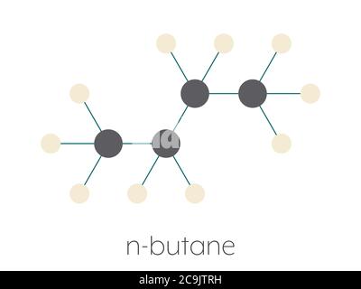 Molekülmodell von Butan Stockfotografie - Alamy